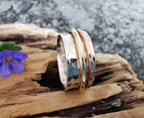 Mixed Metal Spinner Ring | Handmade Custom Spinner Rings